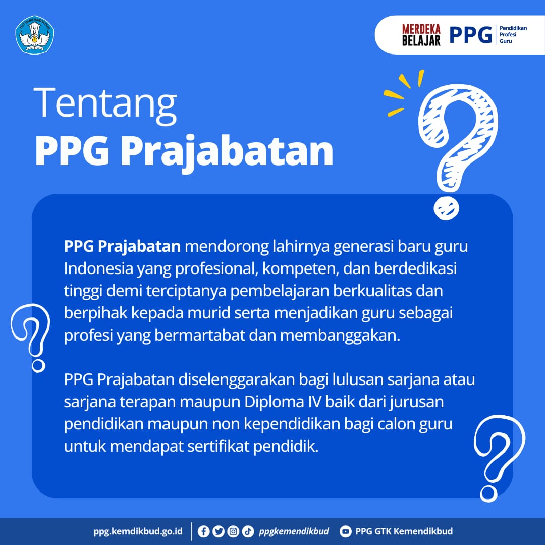 Open Registration PPG Prajabatan Tahun 2024