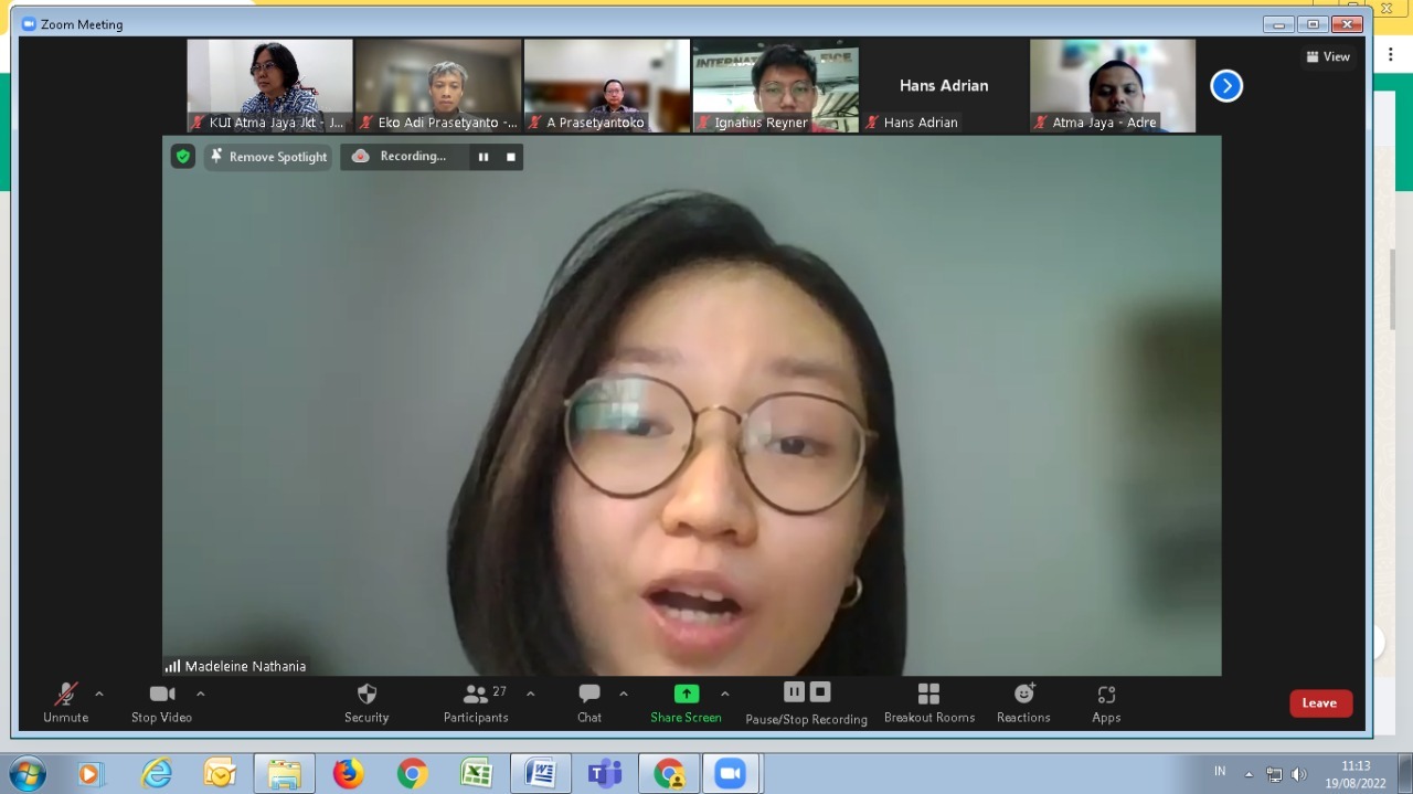 The Release of Atma Jaya Catholic University of Indonesia Student ...